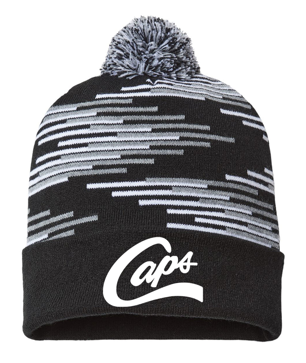 Capitals Striped Pom Beanie – Letterman Locker